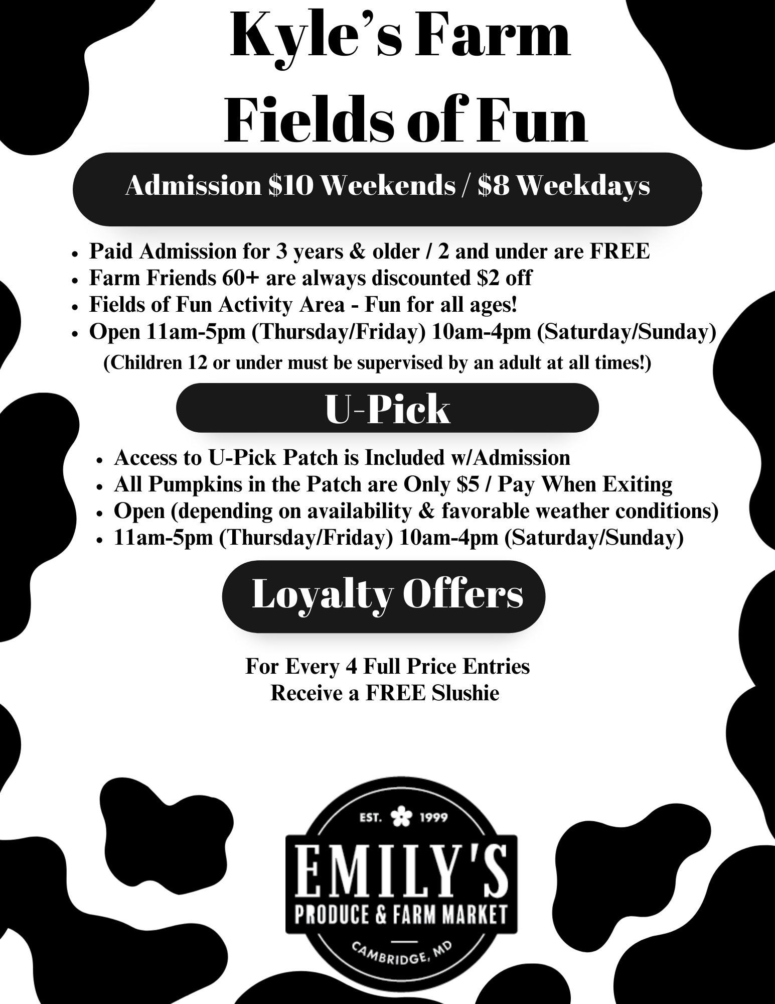 Activities on the Farm - Emily's Produce